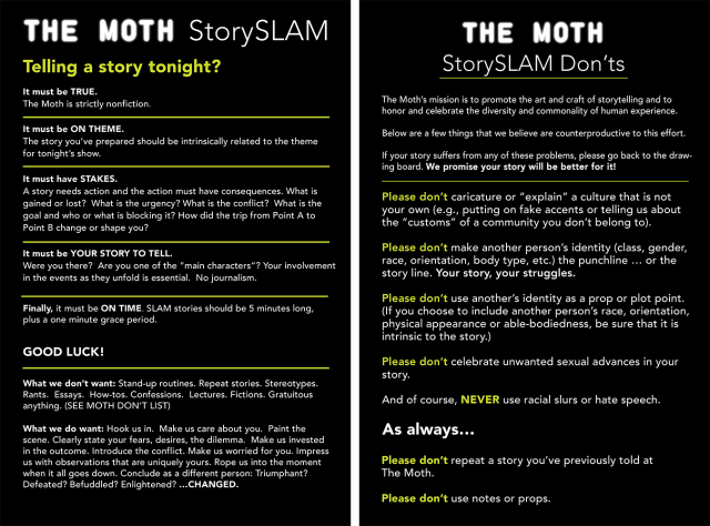 My First Moth StorySLAM | True Stories Well Told